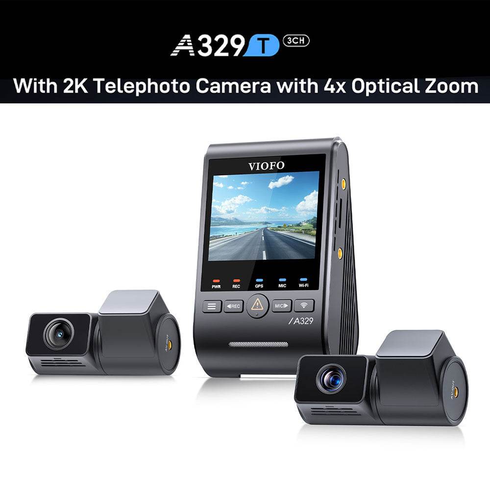 VIOFO A329T 3CH 4K Front+2K Telephoto Camera+2K Rear Camera, Sony STAR ...